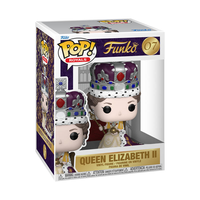Funko POP! Premium Queen Elizabeth II (Coronation) (Pre-Order) – Black ...